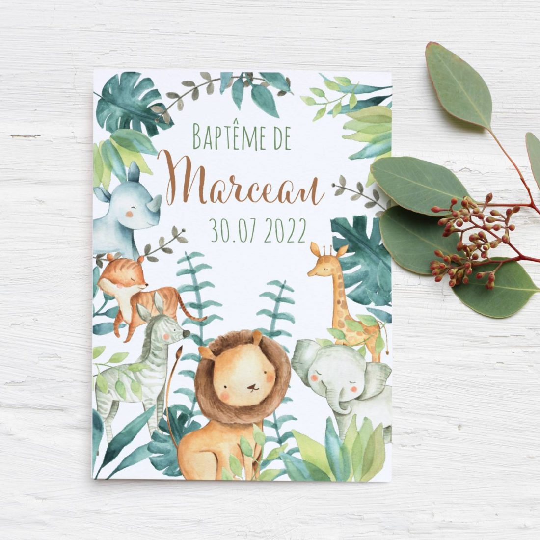 Etiquettes personnalisables thème jungle.